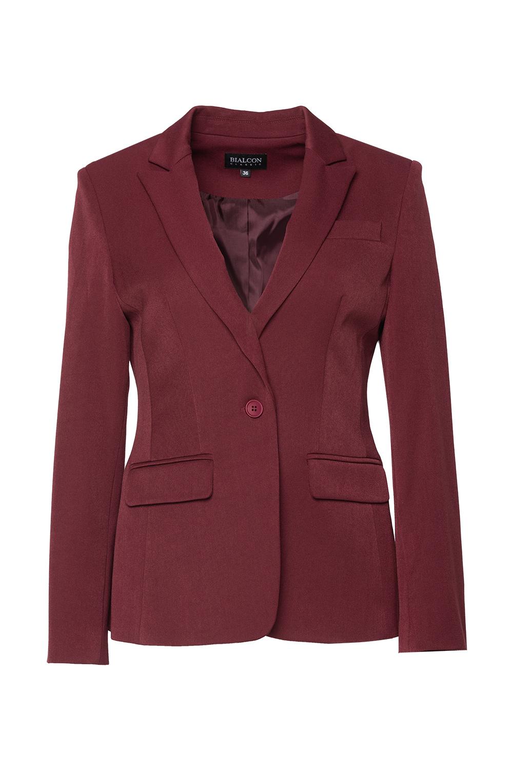 Bordowy klasyczny żakiet | Bialcon.pl